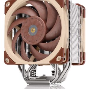 Noctua NH-U12A, Premium CPU Cooler with High-Performance Quiet NF-A12x25 PWM Fans (120mm, Brown) for Desktop