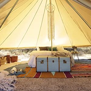 Psyclone Tents Removable Floor 4 Windows 5m/16.4ft Luxury Bell Tent Outdoor All Weather 8-10 Person Cotton Canvas Yurt Large Tent for Family Camping Glamping Hiking and Festivals