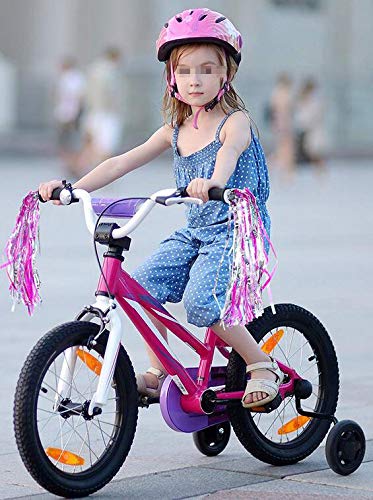 XINGZI 1Pair Hot Pink 19cm/7.5inch Dazzle Tassels Children Bicycle Handlebar Streamers Scooter Fringe Bike Baby Carrier Handle Deocration Accessories for Kids Cycling Lovers