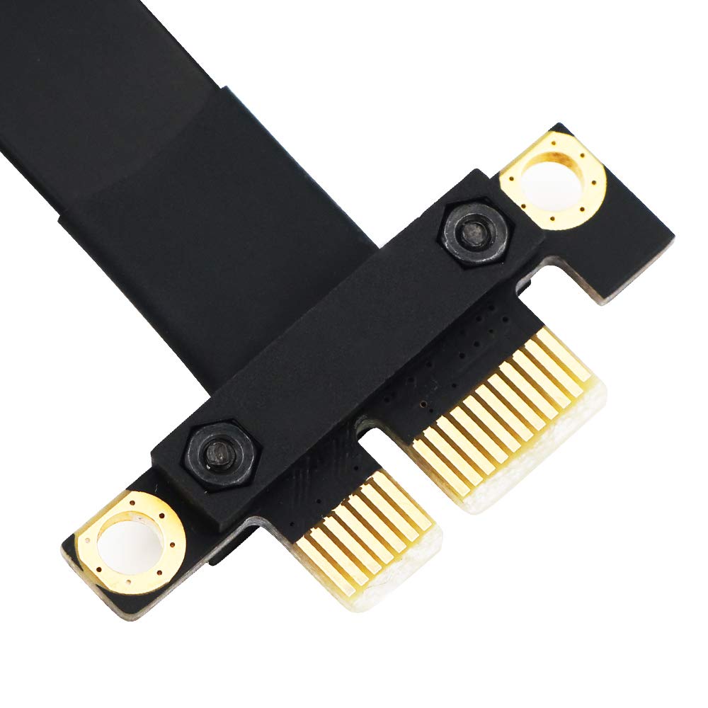 Mustpoint PCI-e PCI Express 36Pin 1X Extension Cable with Gold-Plated Connector (90°)