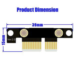 Mustpoint PCI-e PCI Express 36Pin 1X Extension Cable with Gold-Plated Connector (90°)