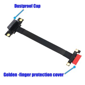 Mustpoint PCI-e PCI Express 36Pin 1X Extension Cable with Gold-Plated Connector (90°)