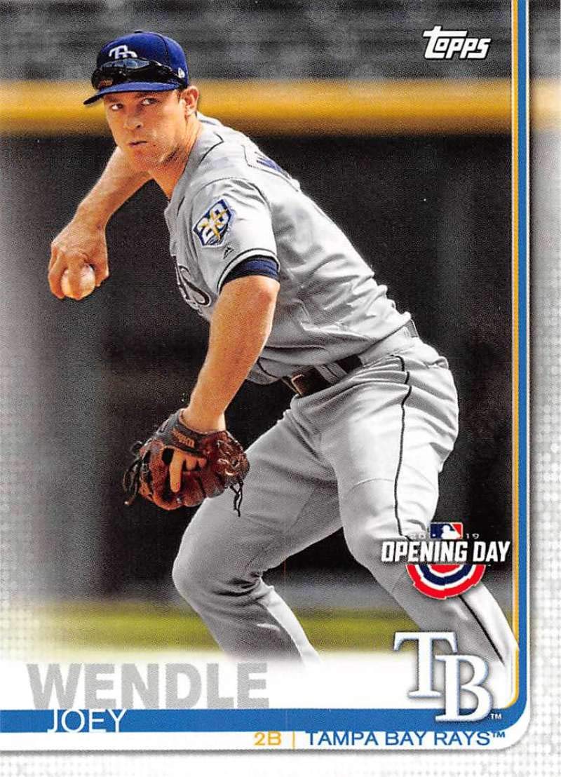 2019 Topps Opening Day #191 Joey Wendle Tampa Bay Rays Baseball Card