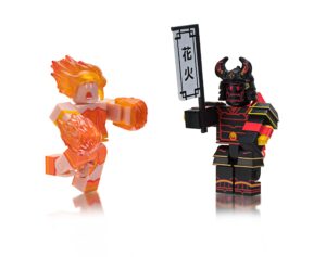 roblox celebrity collection - heroes of robloxia: ember & midnight shogun game-pack [includes exclusive virtual item]