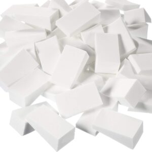 100 pieces cosmetic sponges latex makeup foam wedges foundation beauty tools (white)