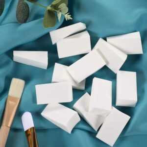 100 Pieces Cosmetic Sponges Latex Makeup Foam Wedges Foundation Beauty Tools (White)