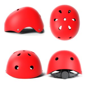 Kids Bike Helmet Toddler Helmet for Kids 3-8 Adjustable Kids Helmet Boys Girls Kids Bicycle Helmet Skateboard Helmet Multi-Sport Safety Cycling Skating Scooter Toddler Bike Helmet (Red Small)