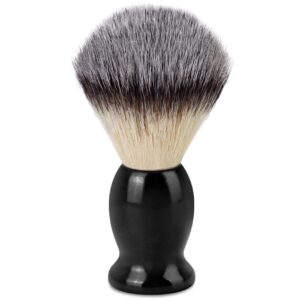 bassion shaving brush for men wet shave using shaving cream & soap, wood handle hair salon shave brush for safety shaving razor, straight razor, father's day gifts for him dad boyfriend (black)