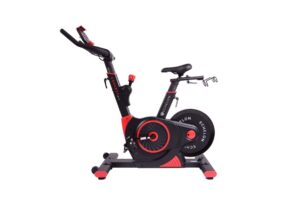 echelon smart connect fitness bike, 30-day free echelon membership, easy storage, small spaces, cushioned seat, solid design, hiit, top instructors, 32 resistance levels, bluetooth, ex3-red