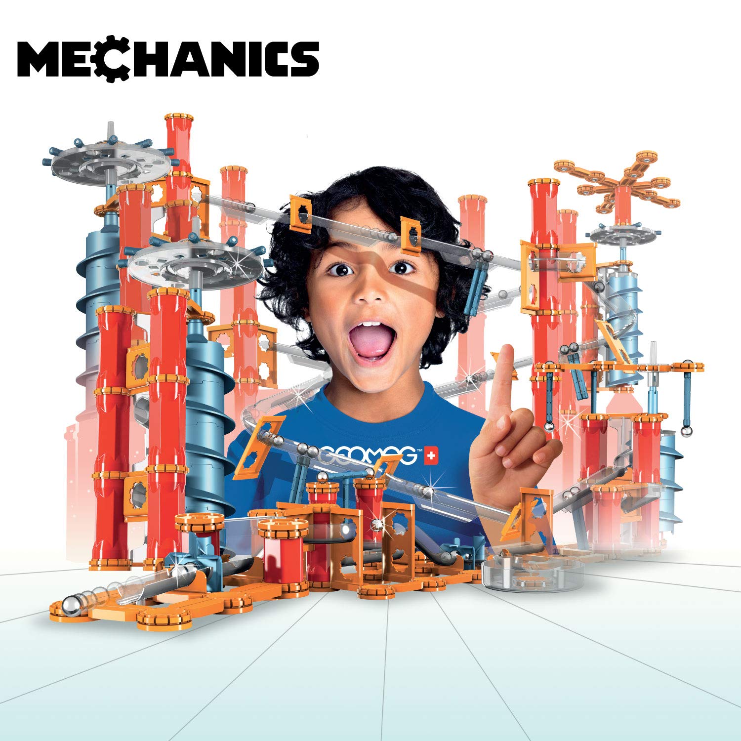 Geomag Magnetic Toys | Kids STEM Building Toys | Mechanics Magnetic Motion | Magnet Gears Construction | Educational Gifts | Swiss-Made | Age 7+ 86 Piece