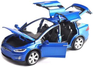 antsir car model x 1:32 scale alloy diecast pull back electronic toys with lights and music,mini vehicles toys for kids gift (blue)