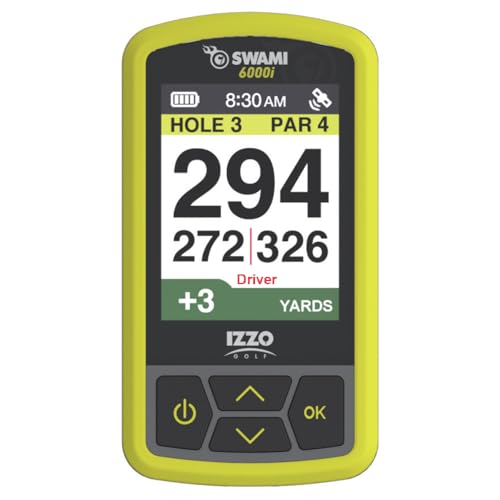 Izzo Swami 6000 Handheld Golf GPS Water-Resistant Color Display With 38,000 Course Maps & Scorekeeper