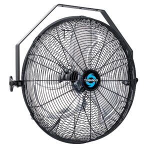 tornado - 18 inch high velocity industrial wall fan with teao enclosure motor - 4000 cfm - 3 speed - 6.5 ft cord - industrial, commercial, residential use - ul safety listed