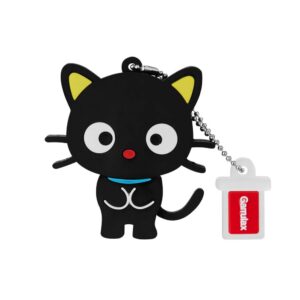 garrulax usb flash drive, 8gb / 16gb / 32gb usb 2.0 silicone cute animal usb memory stick date storage pendrive thumb drives (32gb, black cat)