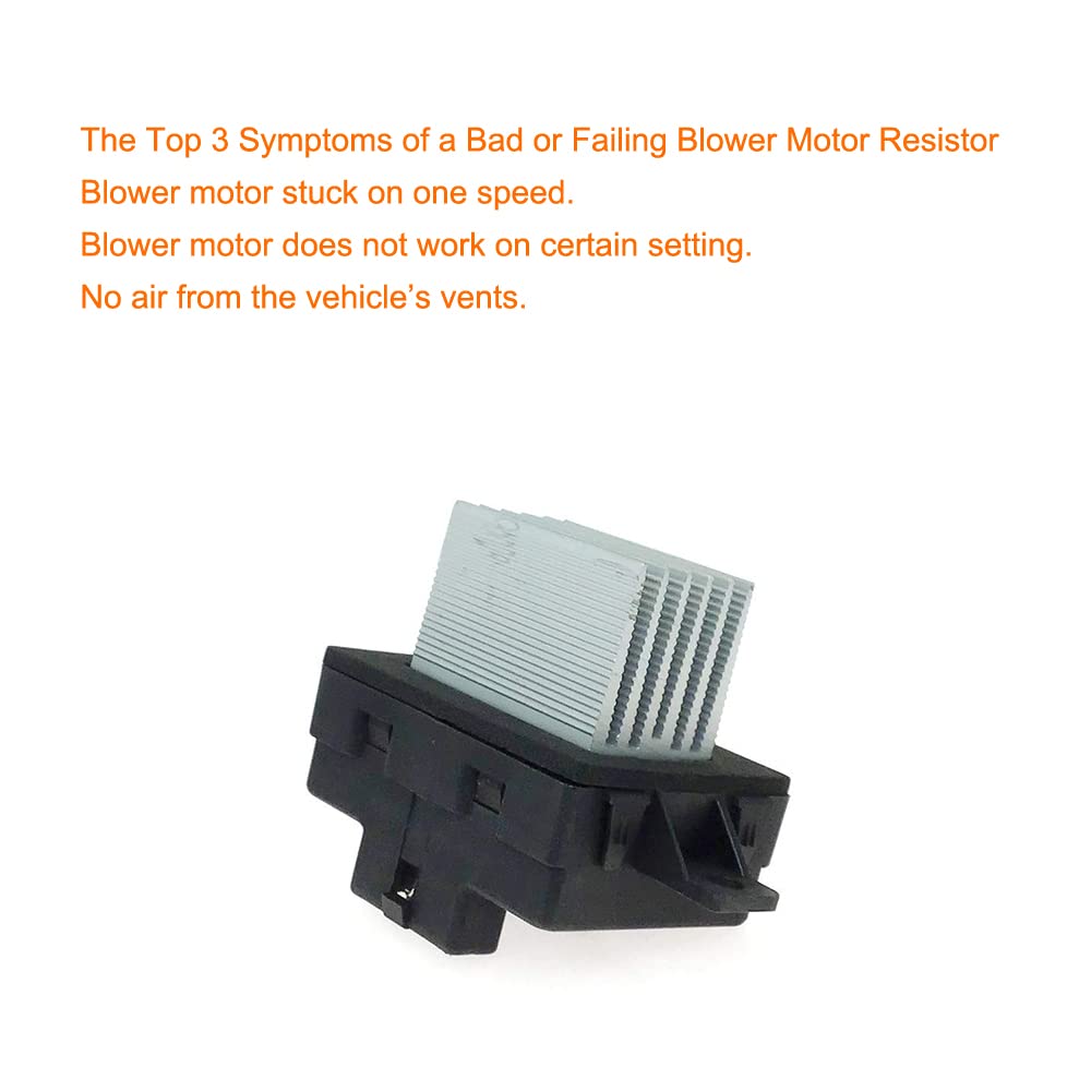 HVAC Fan Blower Motor Resistor Fits 2010-2012 Ford Fusion Lincoln MKZ 2006 2010-2011 Mercury Milan Replace 6E5Z19E624AA 8E5Z19E624A 4P1589 JA1712 YH1825 RU797