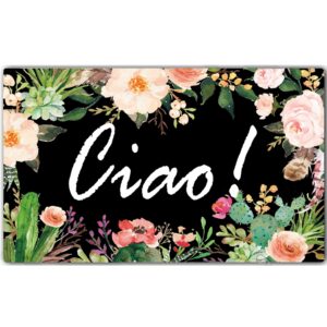 msmr funny door mat ciao decorative indoor outdoor custom doormat non-woven fabric home office welcome mat 23.6" x 15.7"