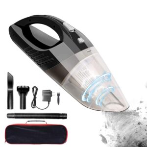 jackmo handheld vacuum, hand held vacuum cordless with powerful suction, light weight portable vacuum cleaner for home/car, black wet dry hand vac