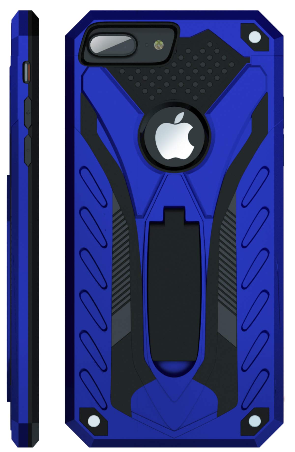 Kitoo Designed for iPhone 8 Plus Case with Kickstand, Military Grade 12ft. Drop Tested - Blue