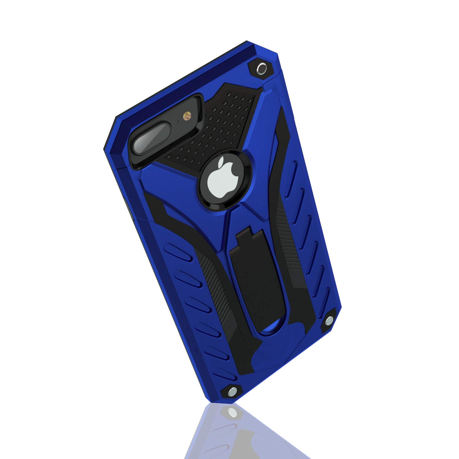 Kitoo Designed for iPhone 8 Plus Case with Kickstand, Military Grade 12ft. Drop Tested - Blue