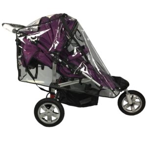 Rain Cover for Double Stroller,Universal Size Weather Shield for Side by Side Double Baby Stroller.