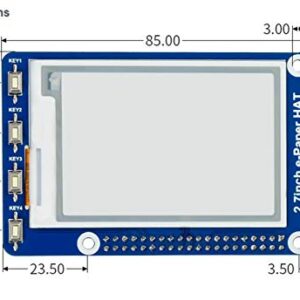 2.7inch E-Ink Display HAT,264x176 Pixel Black,White Two-Color 3.3V/5V E-Paper Screen LCD for Raspberry Pi 4B/3B+/3B/2B/Zero/Zero W/Zero WH and Jetson Nano SPI Interface Support Full Refresh