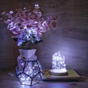 15 Pack Fairy Lights Battery Operated, 10ft 30 LED Mason Jar Lights Silver Wire Waterproof Firefly Mini Led String Lights for Table Party Wedding Centerpiece DIY Crafts Christmas Decor