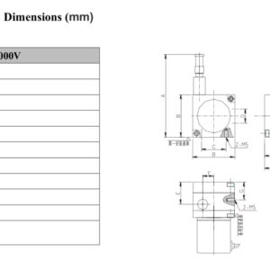 CALT CWP-S2000V 2000mm Draw Wire Encoder 24Vdc Supply 0-10V Output