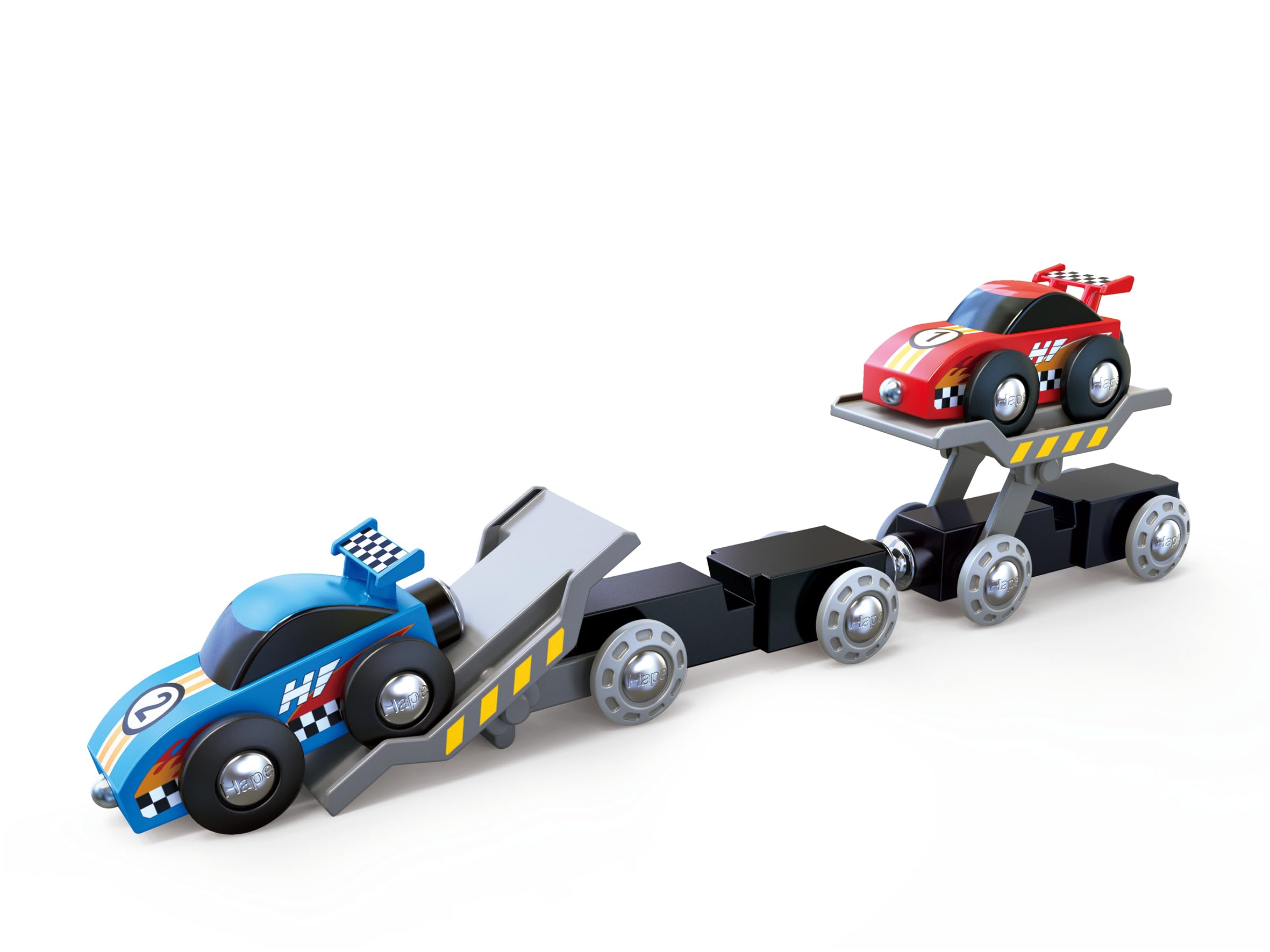 Hape Race Car Transporter, L: 11, W: 2, H: 1.5 inch