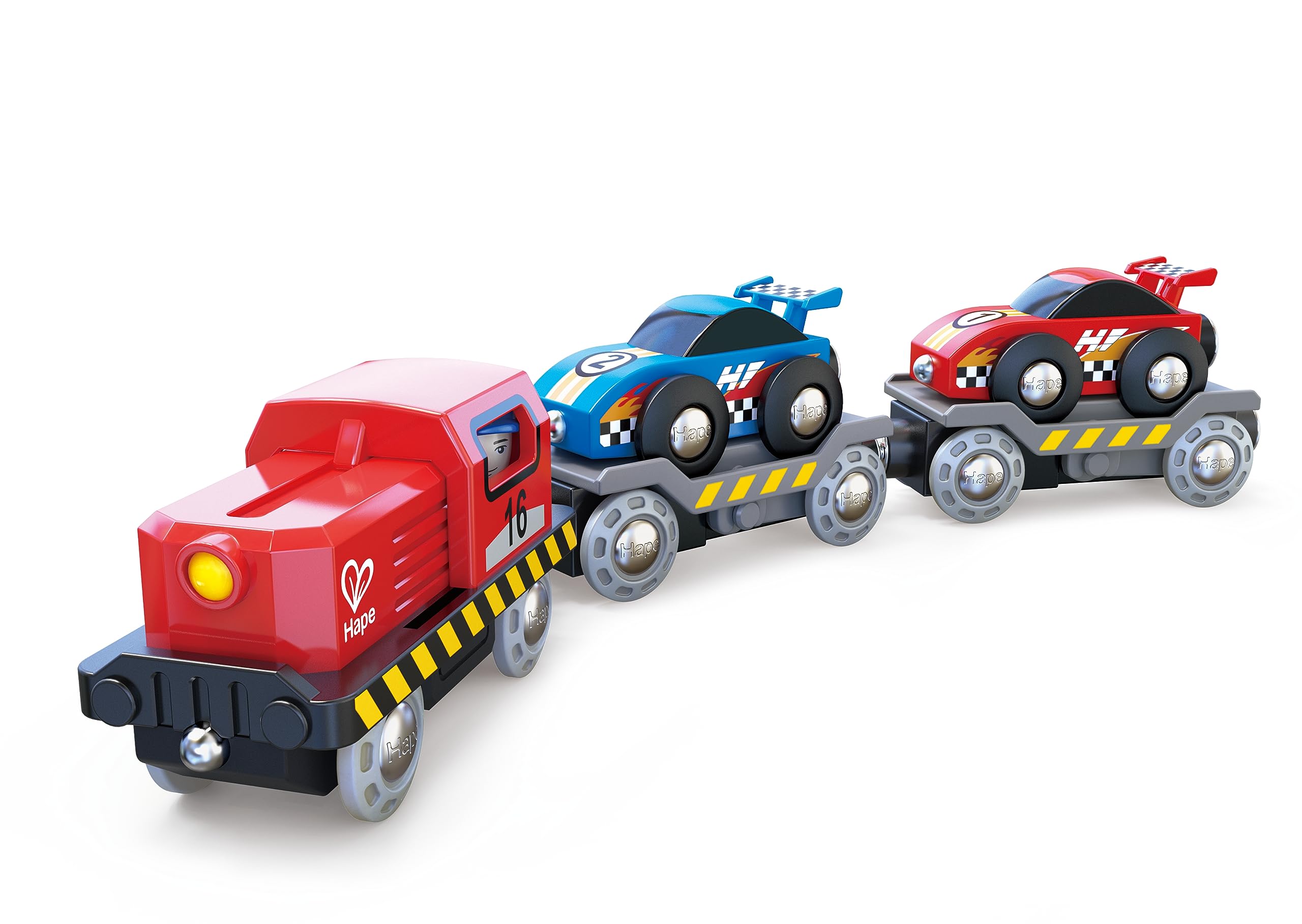 Hape Race Car Transporter, L: 11, W: 2, H: 1.5 inch