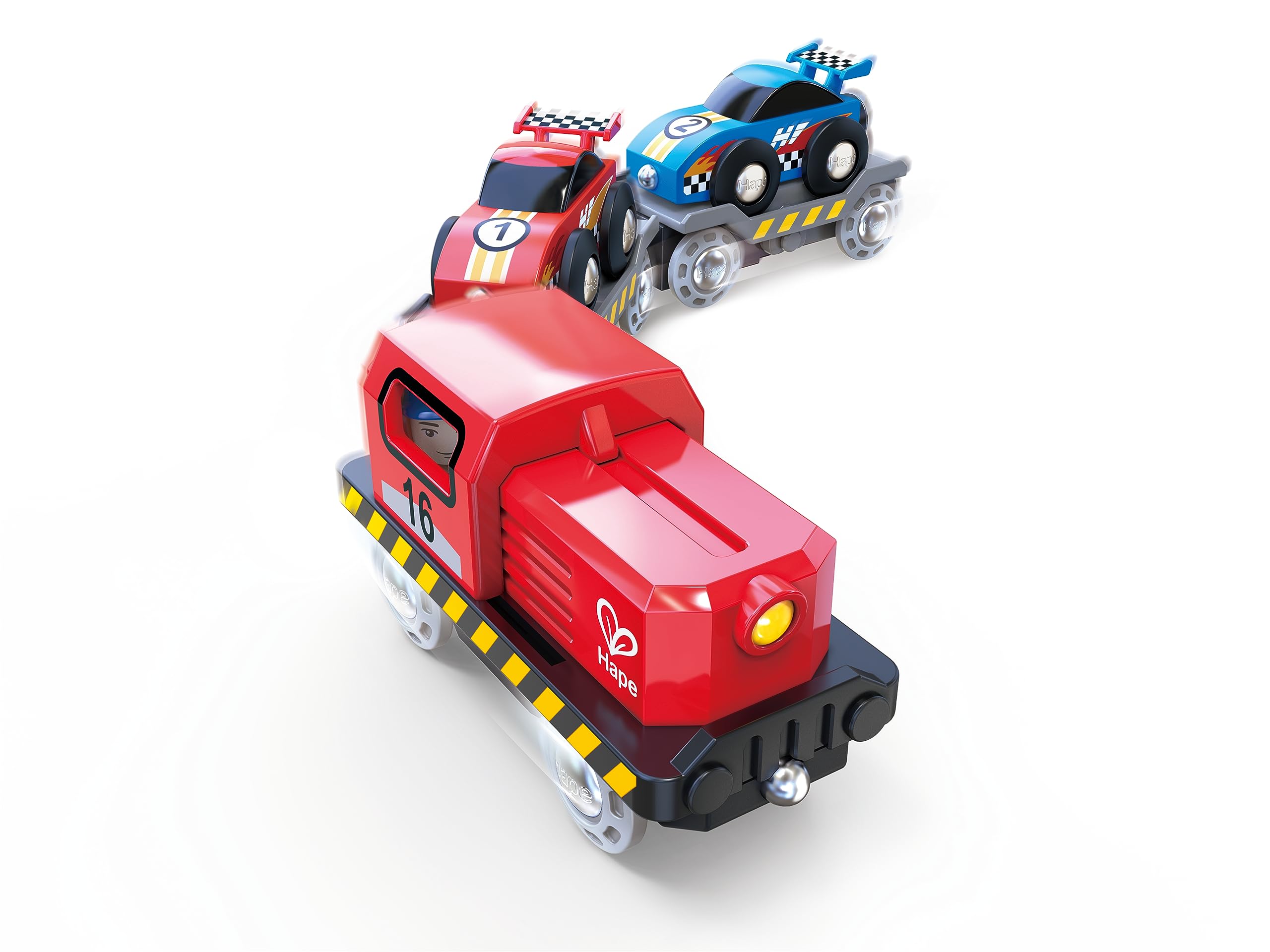 Hape Race Car Transporter, L: 11, W: 2, H: 1.5 inch