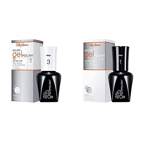 Sally Hansen Salon Pro Gel, Pro-Gel Top Coat, 0.14 Fluid Ounce & Sally Hansen Salon Pro Gel, Pro-Gel Base Coat, 0.14 Fluid Ounce