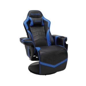 respawn 900 gaming recliner - video games console recliner chair, computer recliner, adjustable leg rest and recline, recliner with cupholder, reclining gaming chair with footrest - blue