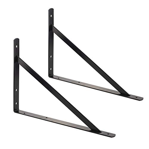 Amazon Basics Shelf Bracket, 10-Pack, Black, 20" x 13"