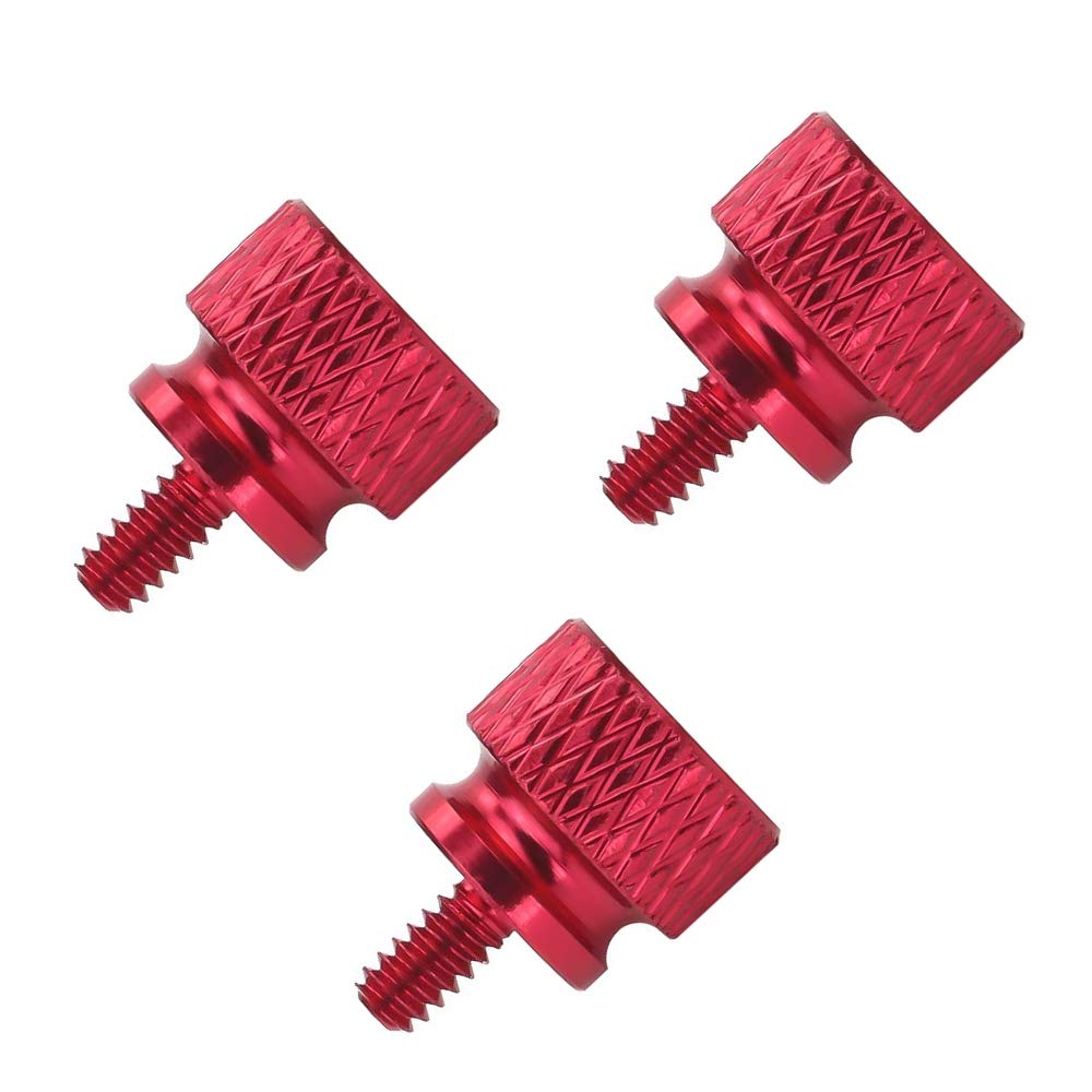 YATENG (10 Pack) Anodized Aluminum Computer Case screws (6-32 Thread) for Computer Cover / Power Supply / PCI Slots / Hard Drives DIY Personality Modification & beautification (Red)