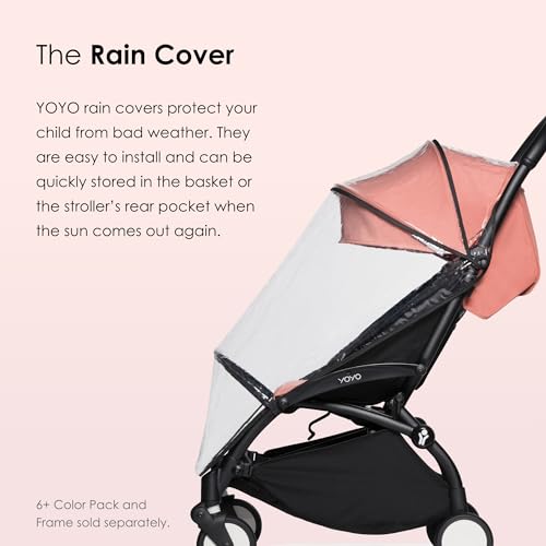 BABYZEN YOYO Rain Cover for 6+ Color Pack - Protect Baby from Bad Weather - Easy to Install & Store - Includes Storage Bag