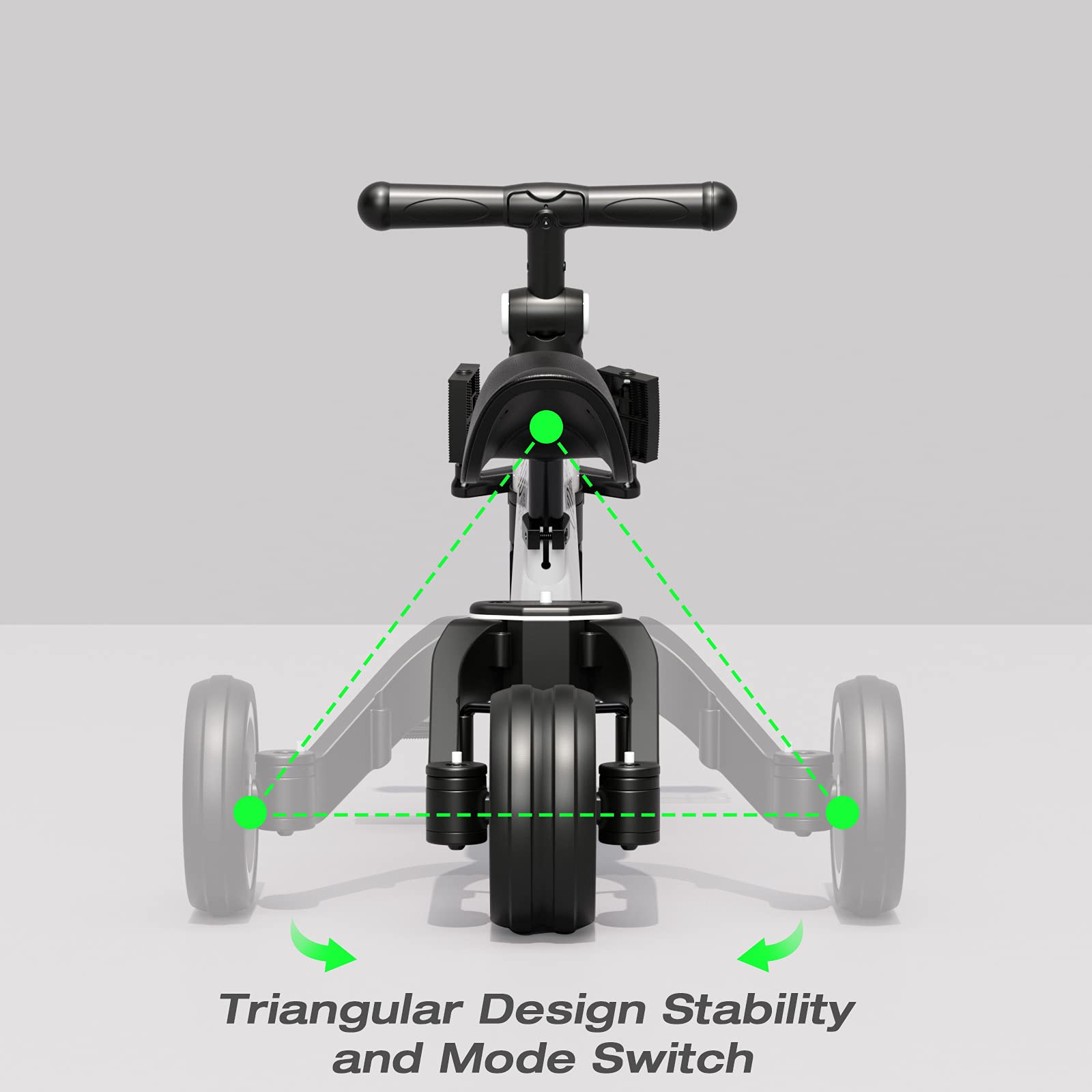 XJD 5 in 1 Kids Tricycles for 12 Month to 3 Years Old Toddler Bike Toddler Tricycle Boys Girls Tricycle for Toddlers 1-3 Baby Bike Balance Bike with Adjustable Seat Height and Removable Pedal