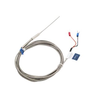 k type thermistor temperature sensor probe range from 0 to 600 °c temperature controller, 100mm/4" long probe thermocouple, probe can be easily bent diameter :2mm/0.08" (2x100x2m) mt-6320-100mm