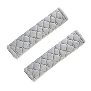 angzhili 2 pcs car seat strap covers,soft car seat belt cushions,automotive seat belt pads for adults and children (gray)