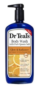 dr teal's glow & radiance with vitamin c & citrus essential oils body wash 24oz pack of 2