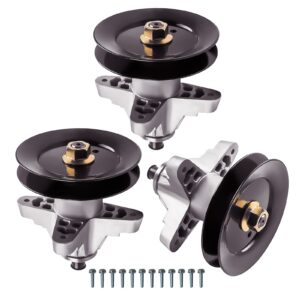 set of 3, new spindle assembly 50" rzt for mtd cub cadet lgtx1050 rzt50 lt1050 918-04125b 918-04126 618-04126 918-04125 618-04125