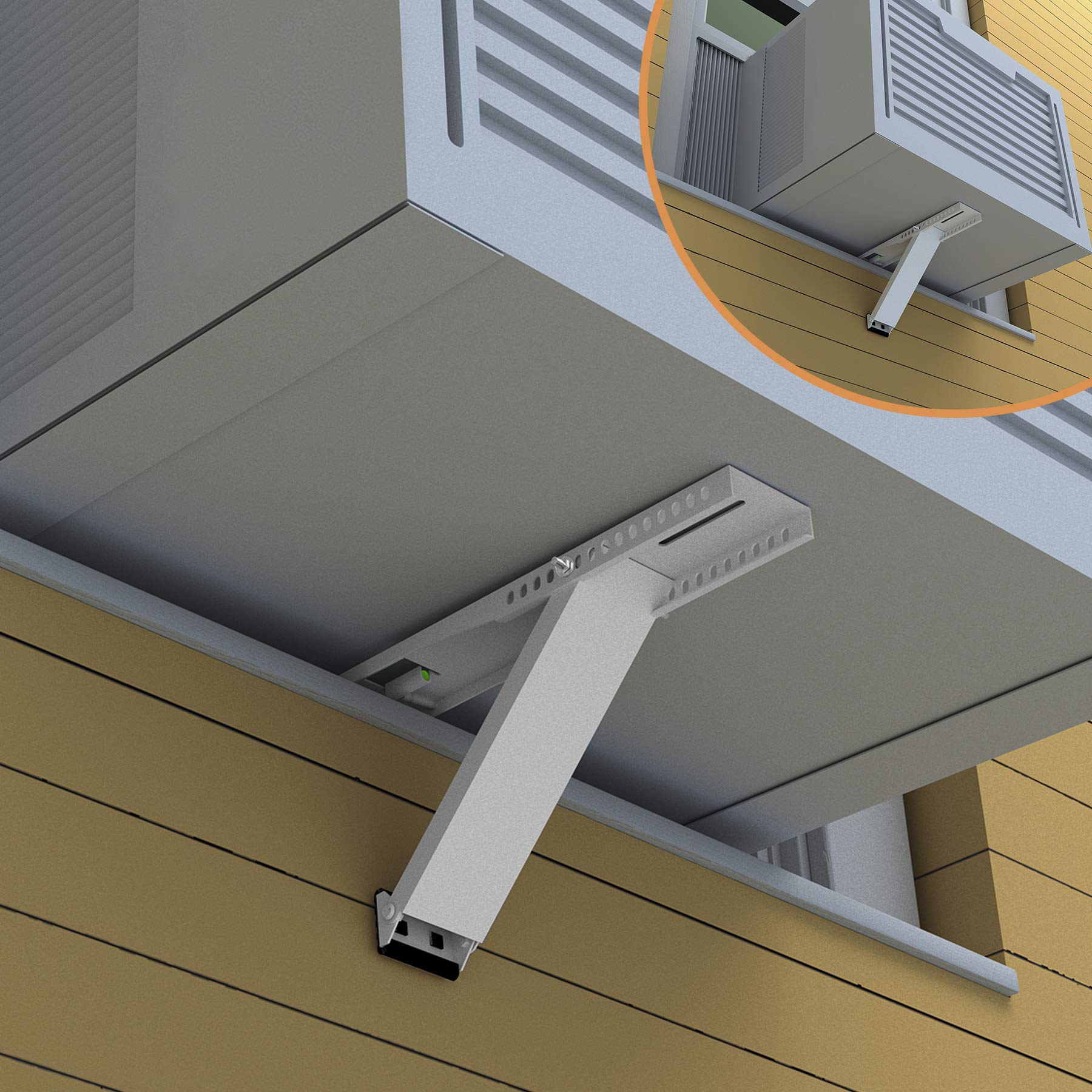 LBG Products AC Window Air Conditioner Bracket Heavy Duty Support Up to 165 lbs, Designed for 9,000 to 22,000 BTU Universal A/C Unit (LBW-L)