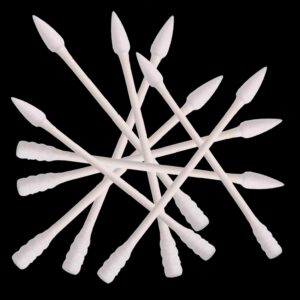 800 pieces cotton swabs, double tipped precision tips cotton buds spiral head multipurpose safe highly absorbent hygienic cleaning sterile sticks (4 packs, 200 pcs, 1 pack)