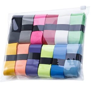 12 pieces tennis racket badminton racket grip tape overgrips for anti-slip and sweat absorbent grip (multicolored, 12 pieces)