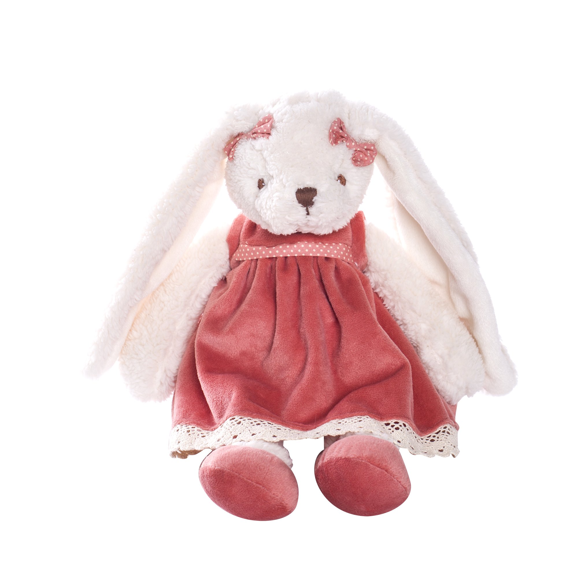 Dilly dudu 2020 Holiday Plush Bunny Rabbit Stuffed Animal Soft Toys Cuddly Dolls Best Gifts 12-Inch (Pink)