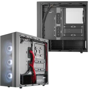 Cooler Master MasterBox NR600 ATX Mid-Tower with Front Mesh Ventilation, Minimal Design, Tempered Glass Side Panel and Single Headset Jack