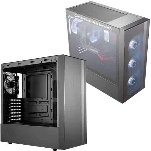 Cooler Master MasterBox NR600 ATX Mid-Tower with Front Mesh Ventilation, Minimal Design, Tempered Glass Side Panel and Single Headset Jack