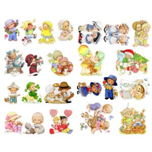 seasonstorm kawaii cartoon baby doll precut anti-uv waterproof decoration notebook planner stickers scrapbooking diary sticky paper flakes (pk051)