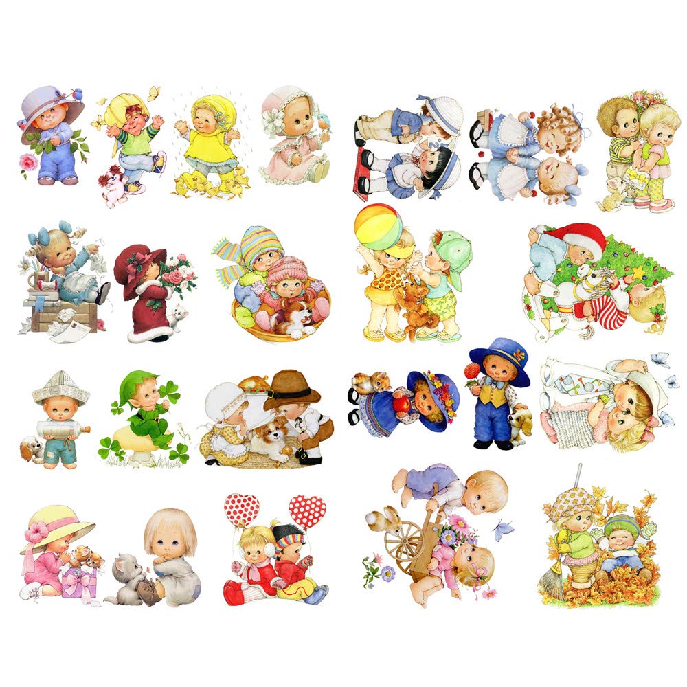 Seasonstorm Kawaii Cartoon Baby Doll Precut Anti-UV Waterproof Decoration Notebook Planner Stickers Scrapbooking Diary Sticky Paper Flakes (PK051)