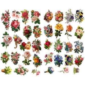 seasonstorm spring bouquet of flowers precut anti-uv waterproof decoration album planner stickers scrapbooking diary sticky paper flakes (pk045)