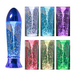 yakii tornado lamp 10.5" led color changing,tornado maker, room decor,battery/usb cable operated blue